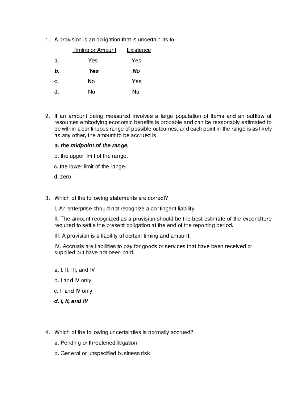 Int Acc 3 - Provisions - A provision is an obligation that is uncertain ...