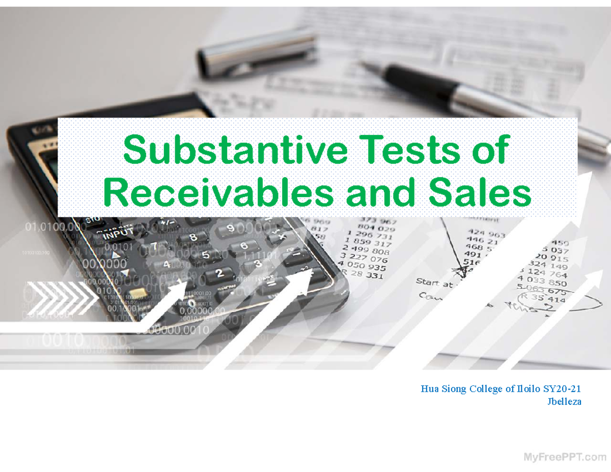 #8 Audit of Receivables 10-05 - Substantive Tests of Receivables and ...