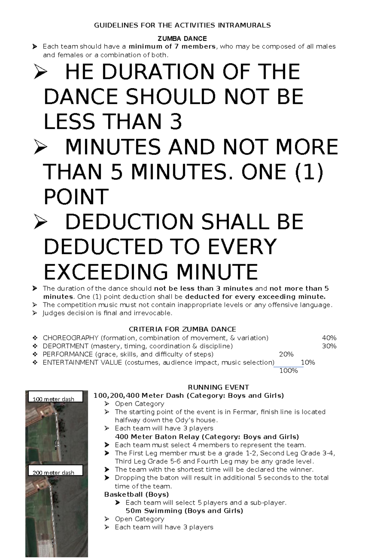 Intramurals Guides - guide - GUIDELINES FOR THE ACTIVITIES INTRAMURALS ...