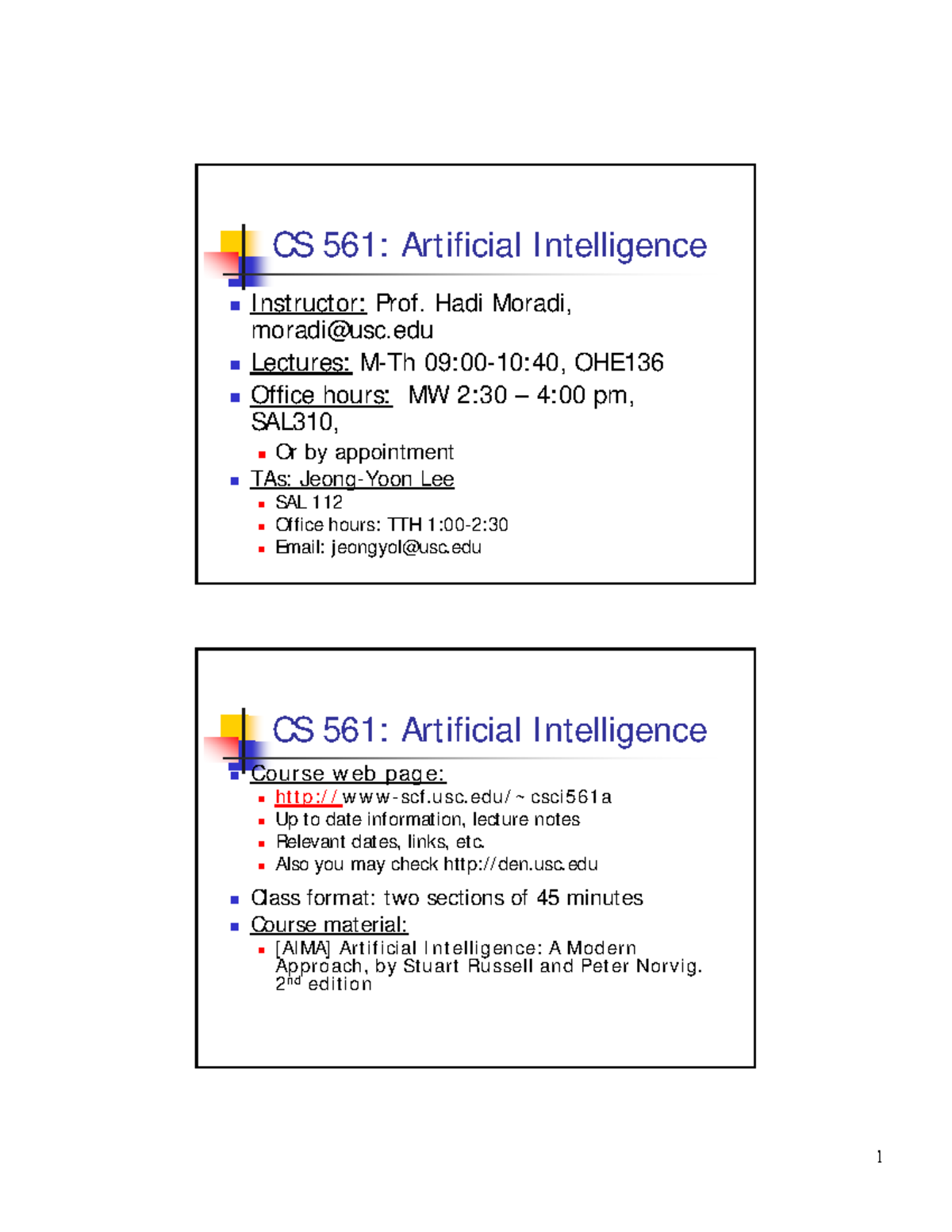 CS 561: Artificial Intelligence Course Overview - Studocu