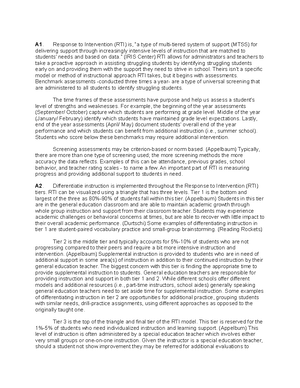 C730 Secondary Reading Instruction and Interventions Task 1 - A1 ...