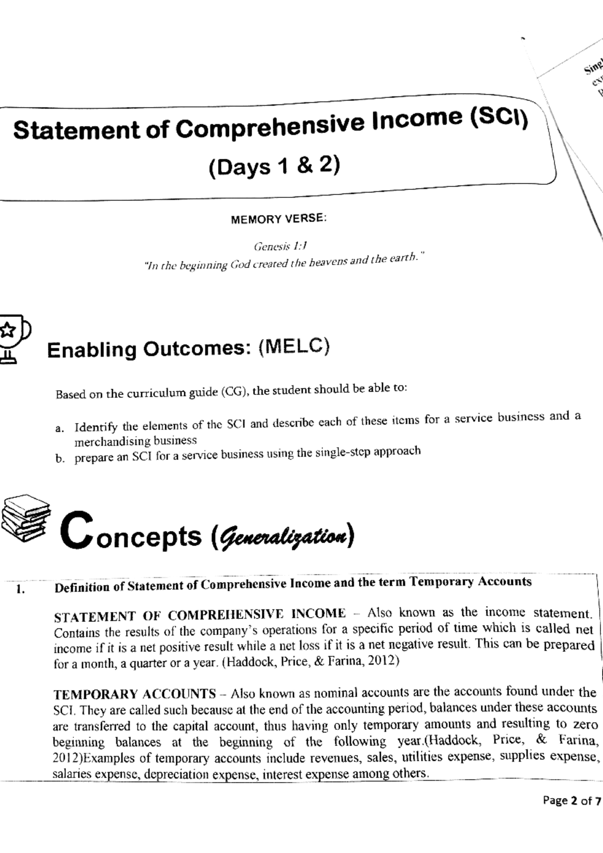 Statement of Comprehensive Income - BS accountancy - Studocu