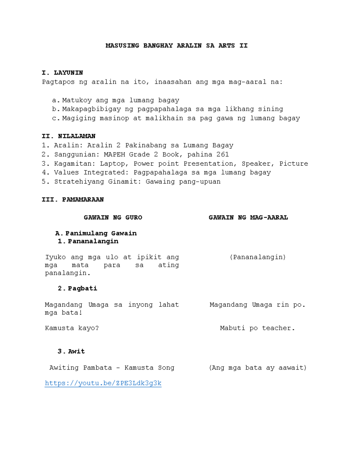 DLP ARTS 2 Tagactac Roque BEED GEN 3C - Beed gen - Studocu