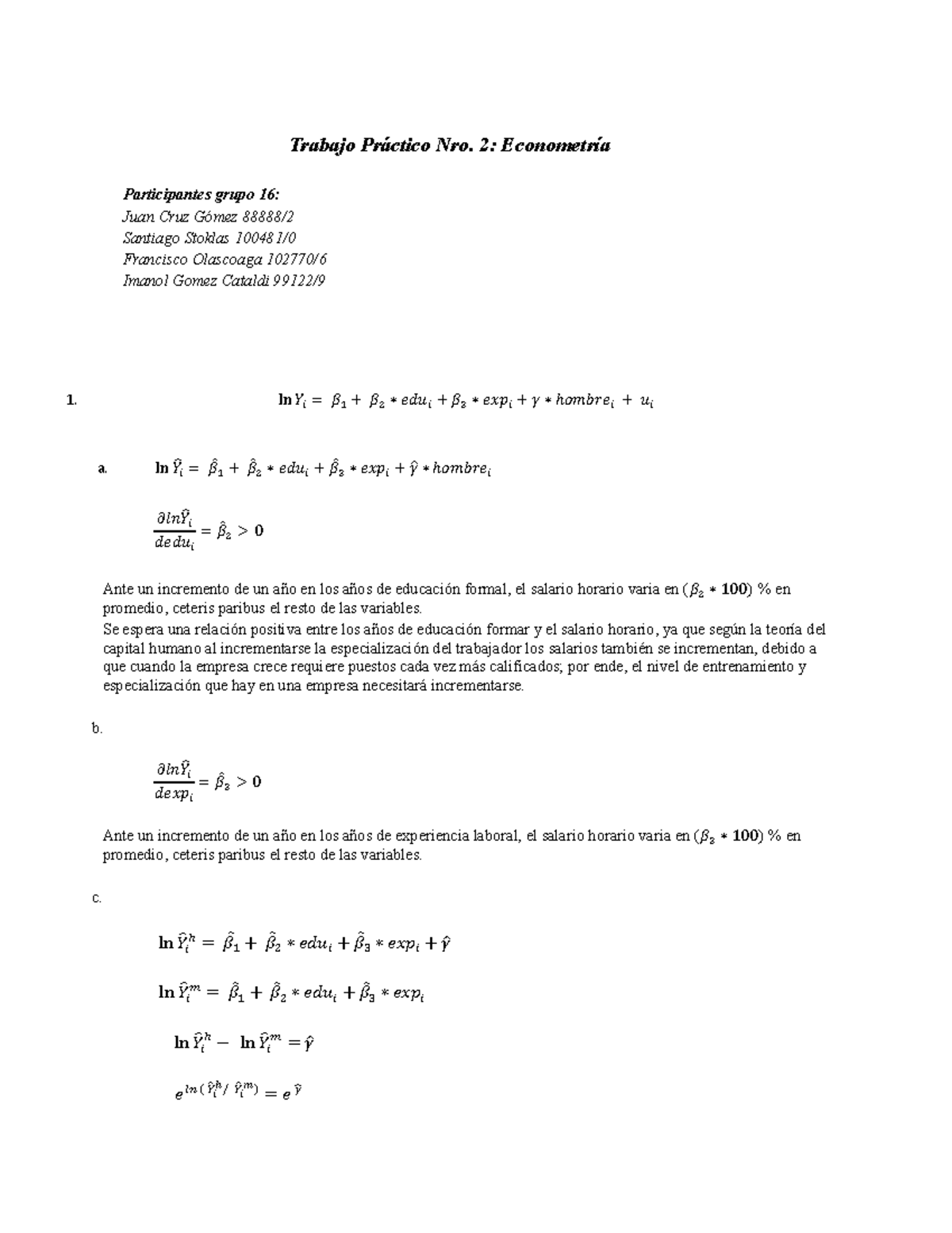 Trabajo Practico II: Modelo Lineal general y algunas extensiones ...