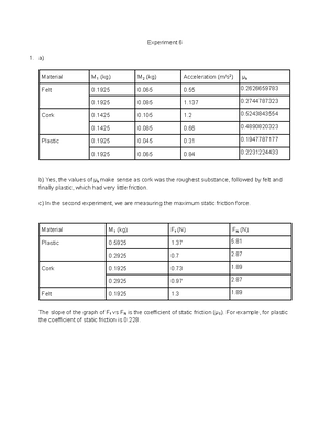 Experiment 7 - sssssss - Experiment 7 Introduction This lab’s objective is to make measurements ...