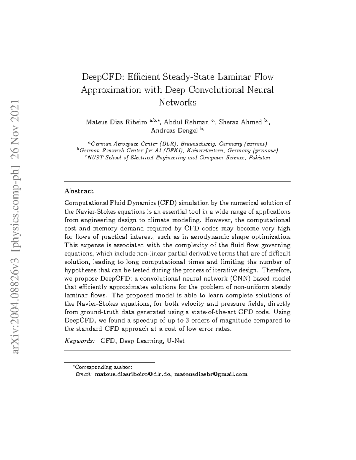 Deep CFD Efficient Steady-State Laminar Flow - DeepCFD: Efficient Steady-State Laminar Flow ...