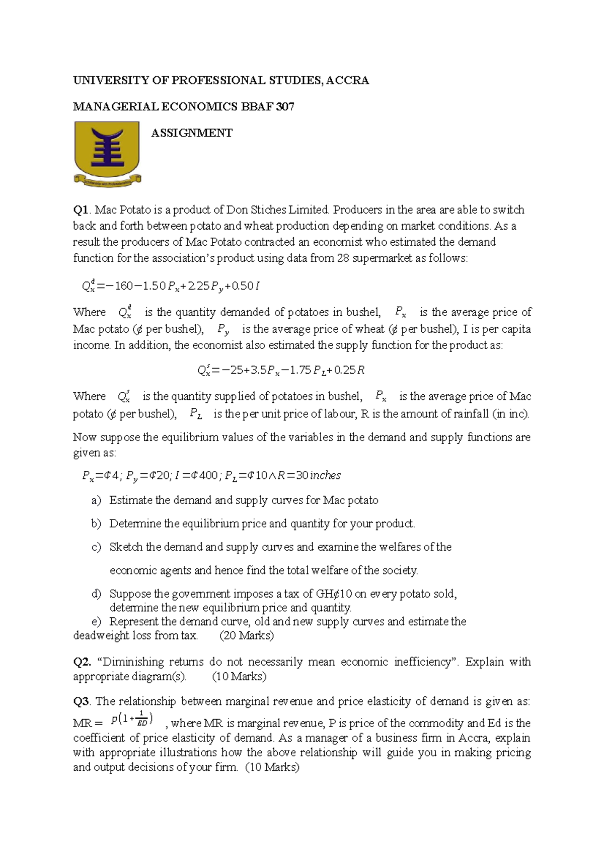 Research Methods Assignment 1 - UNIVERSITY OF PROFESSIONAL STUDIES ...