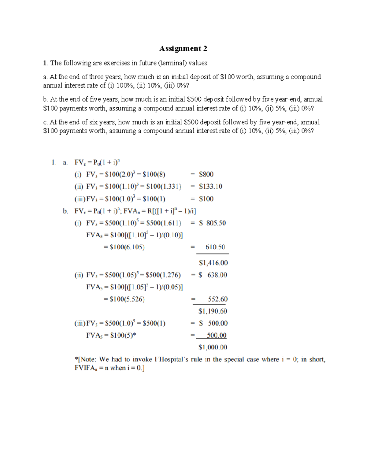 Assignment 02 with solution - Assignment 2 The following are exercises in future (terminal ...