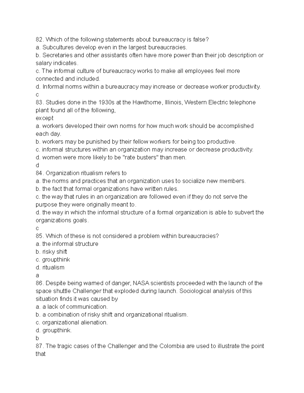 A soci 70 - Definitions and notes taken directly from lecture. - Which ...
