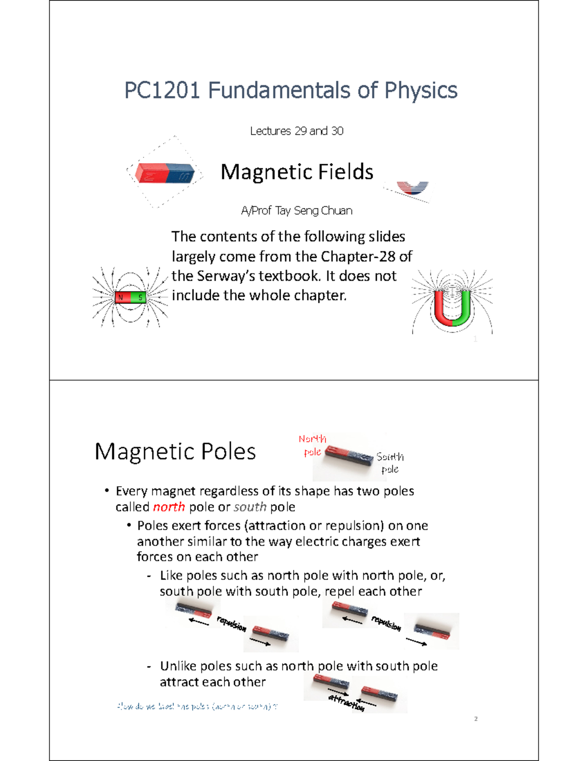 Chapter 28 2022 Semester-1 after lecture - 1 PC1201 Fundamentals of ...