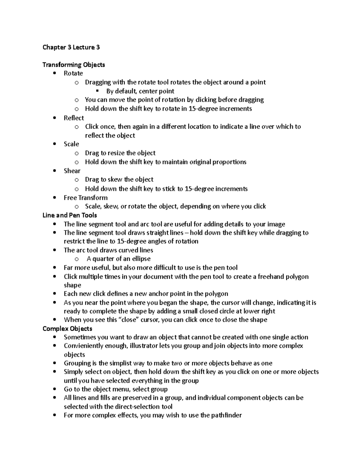 Chapter 3 Lecture 3 - Beam - Chapter 3 Lecture 3 Transforming Objects ...