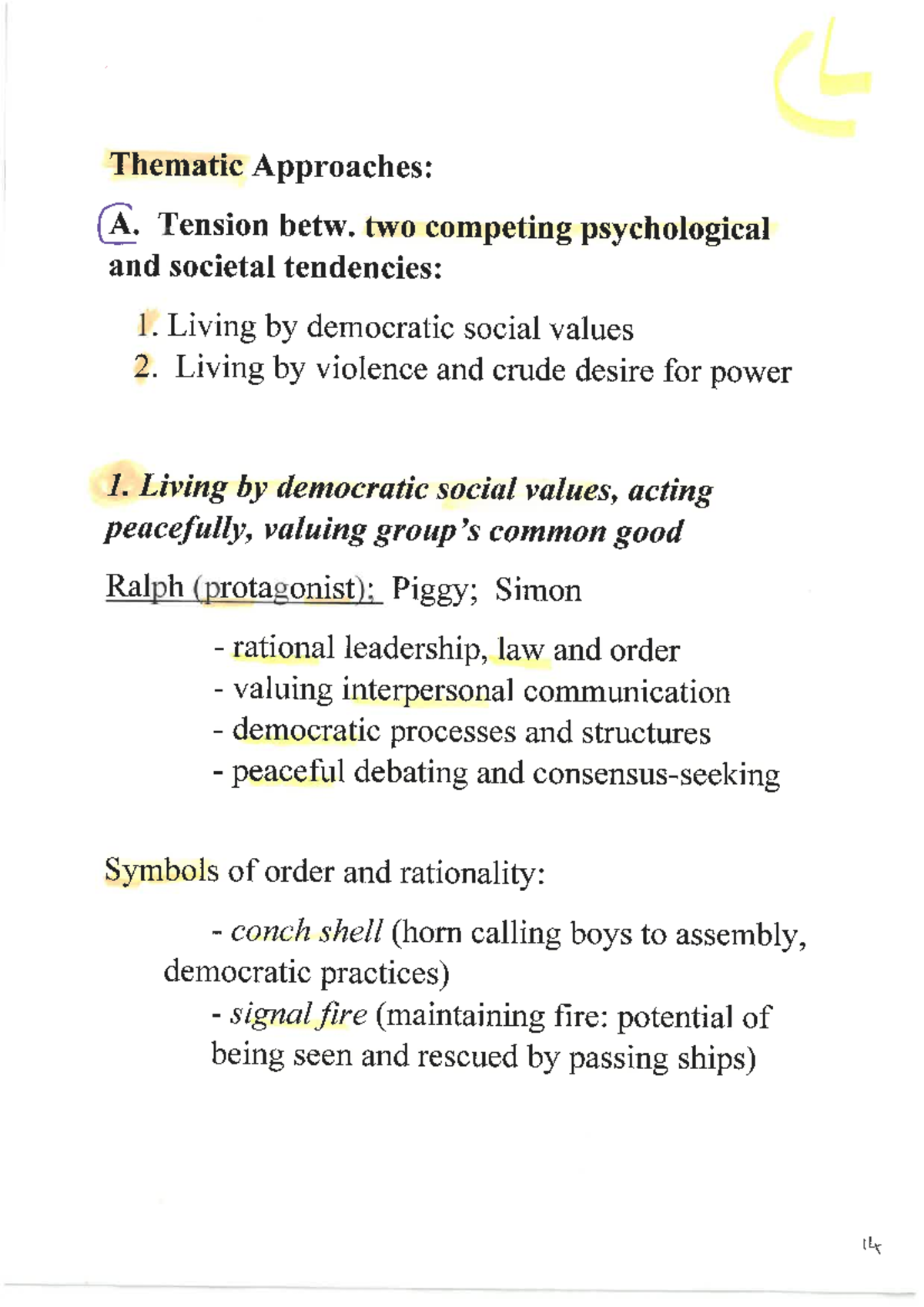 4 Lord of the Flies (Thematic Approaches) - B Ed - Studocu