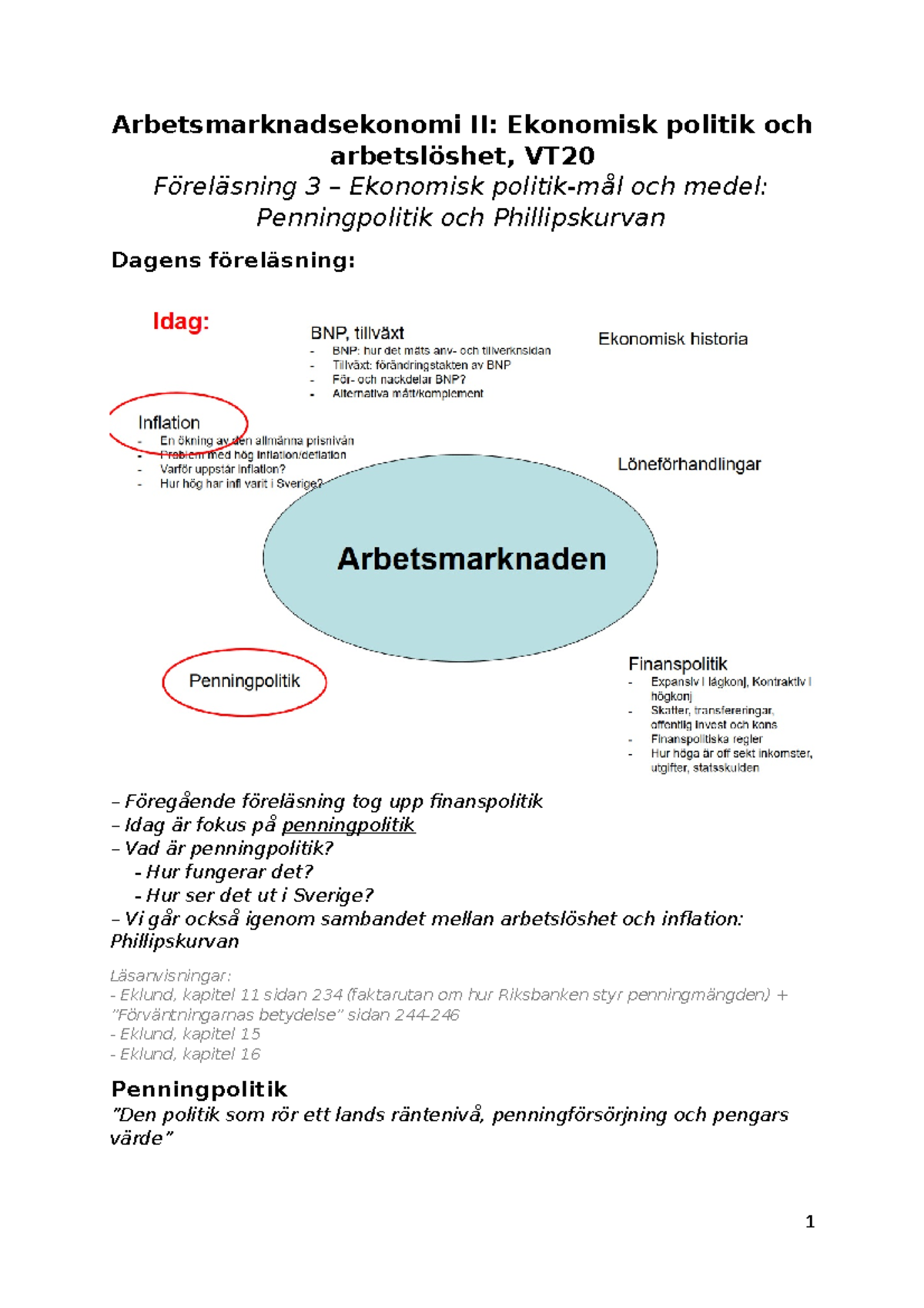 Arbetsmarknadsekonomi ll - Föreläsning 3 (inom Arbetsmarknadskunskap ...