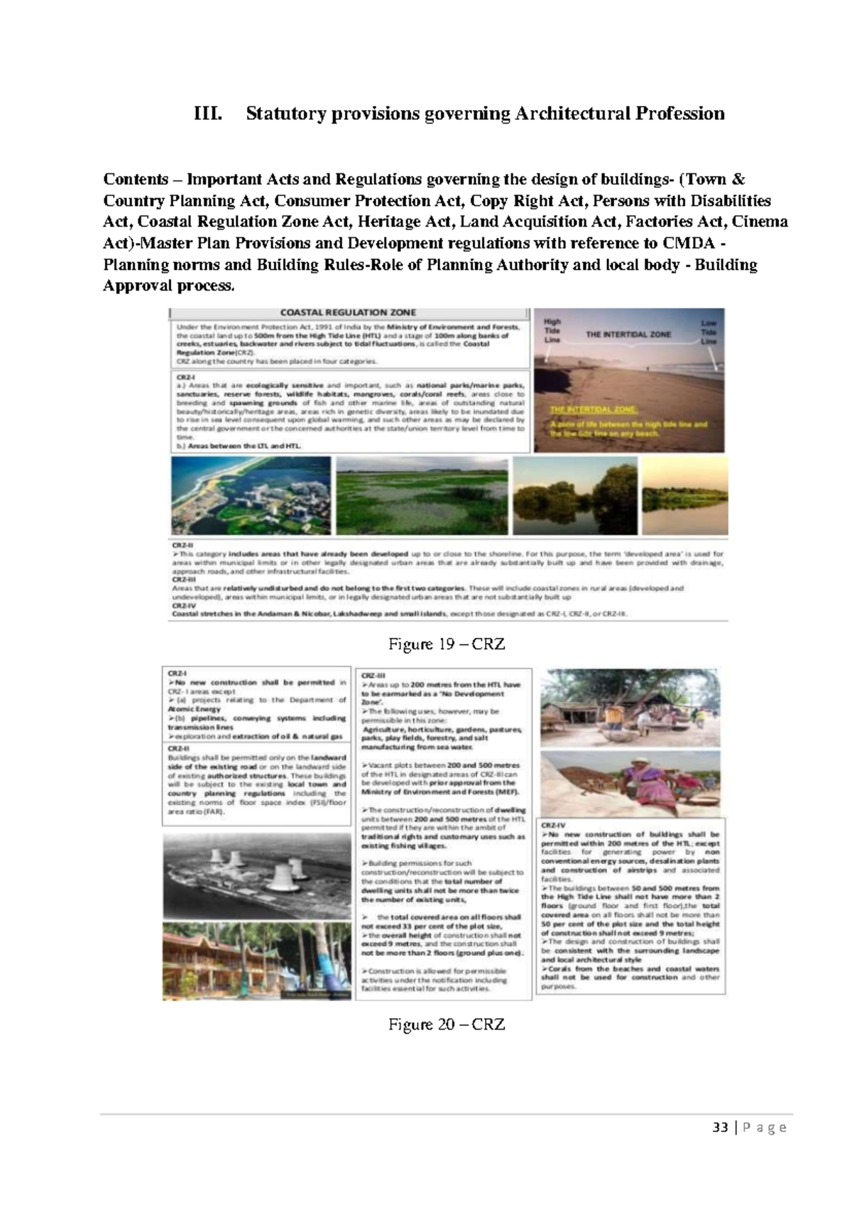 Statutory provisions governing Architectural Profession - III ...