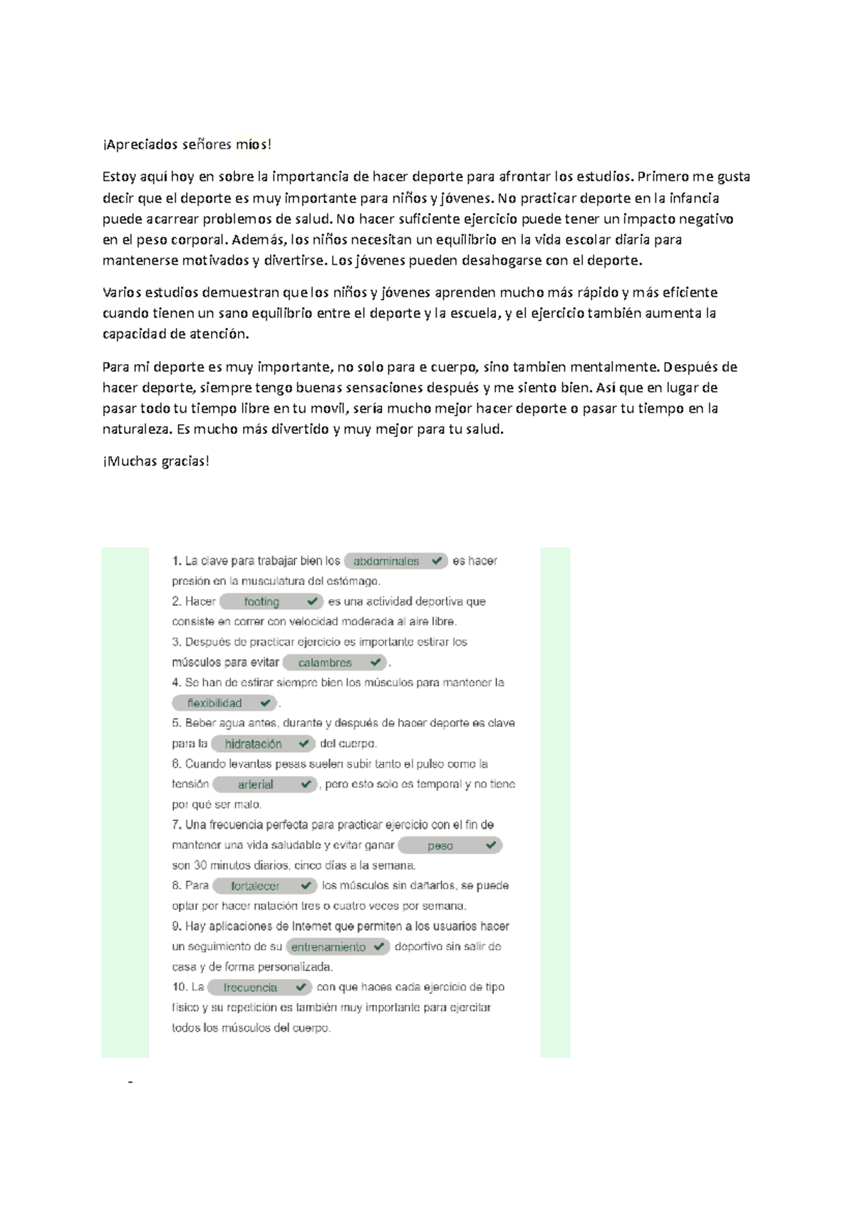 1.1.5 rede - a speech written in spanish - ¡Apreciados señores míos ...