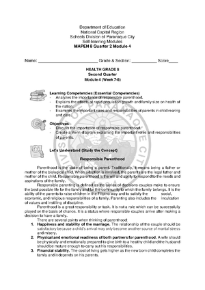 English Grade 8 Quarter 2 Module 1 Weeks 3-4 - ENGLISH 8 - Studocu