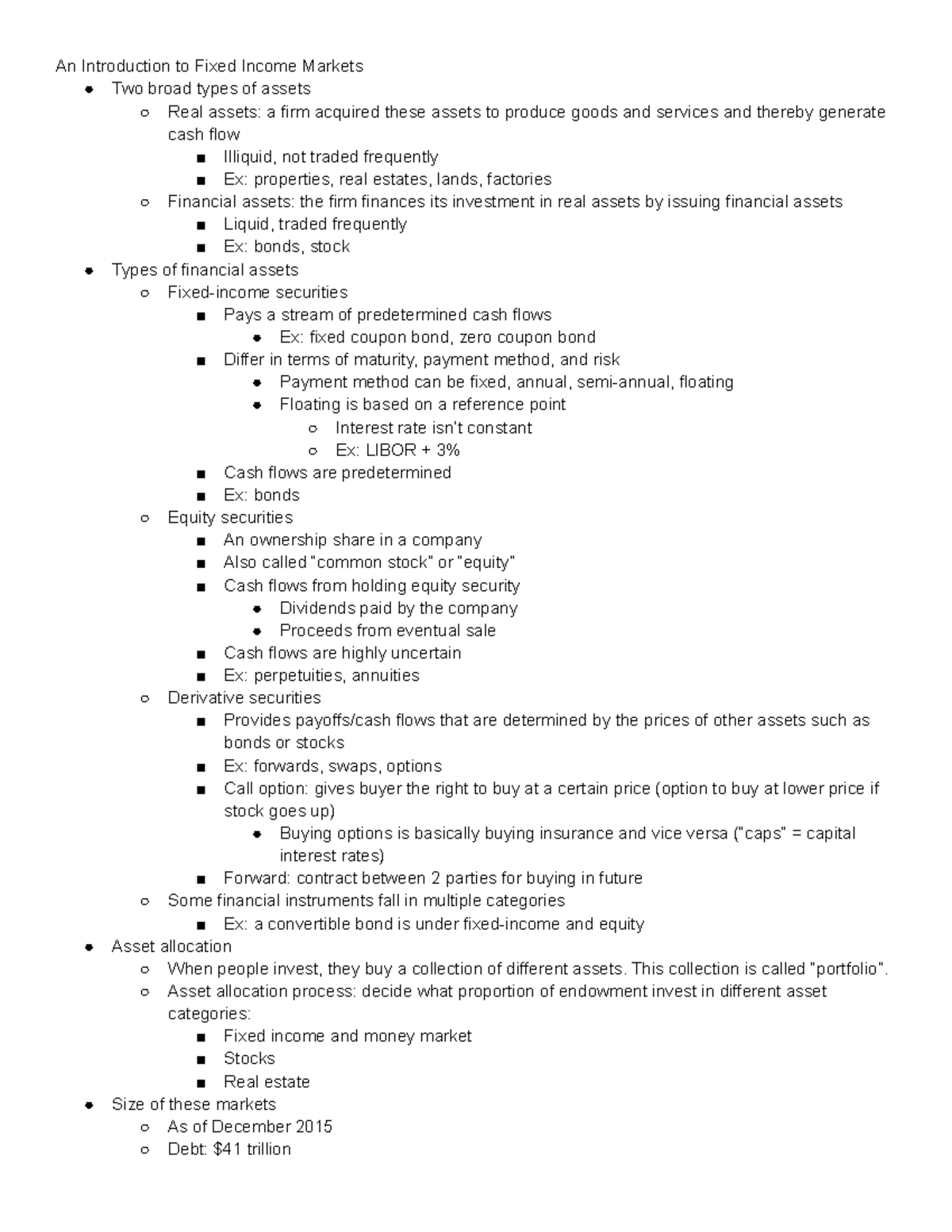 1 - Introduction to Fixed Income Markets - An Introduction to Fixed ...