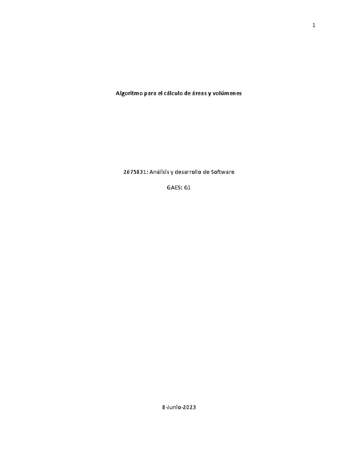 Algoritmo para el cálculo de áreas y volúmenes - Algoritmo para el c·lculo de ·reas y vol ̇menes ...