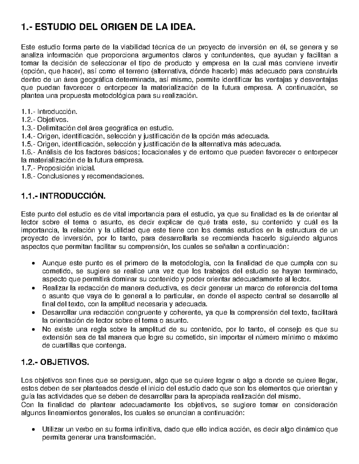 7.- Estudio del origen de la Idea - 1.- ESTUDIO DEL ORIGEN DE LA IDEA ...