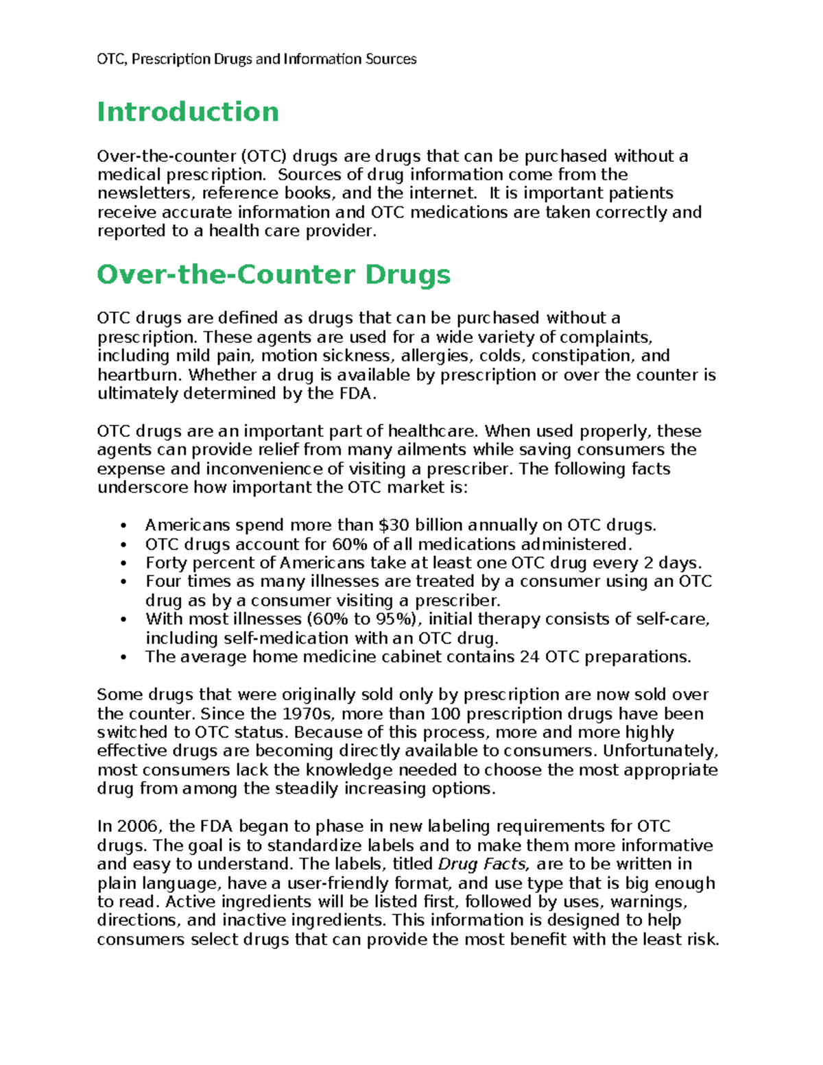 NSG124.01.01.03 OTC,Prescription Drugs and Information Sources - OTC ...