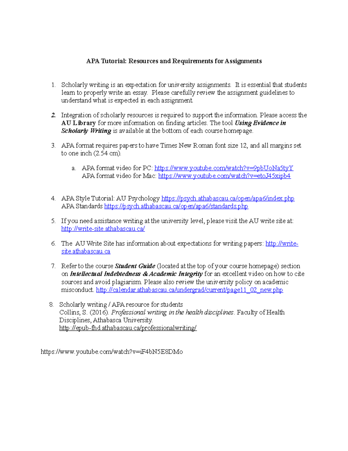 Writing and APA tutorial. NURS - APA Tutorial: Resources and ...