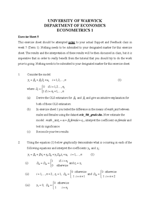 Wooldridge session 4 - Key knowledge for Panel dataset, including OLS ...