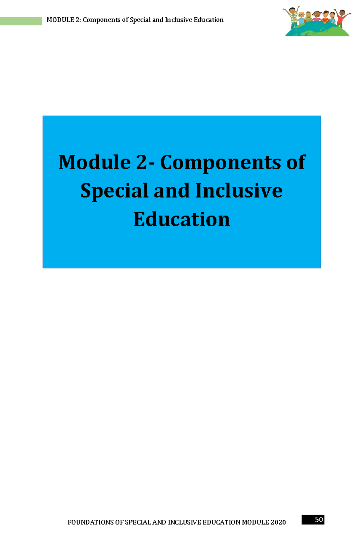 Profed 9 Module 2 - Guy - Module 2- Components of Special and Inclusive ...