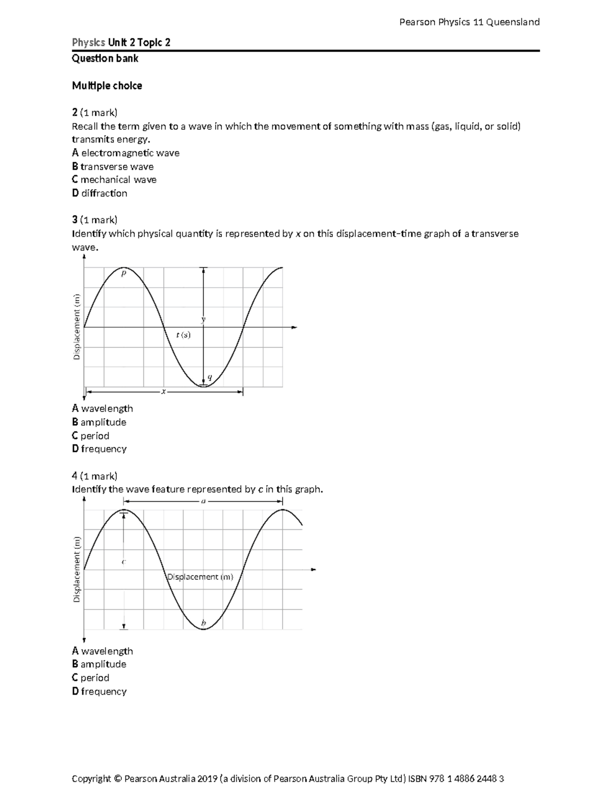 Mock Exam Unit 2 Topic 2 Questions - Physics Unit 2 Topic 2 Question ...