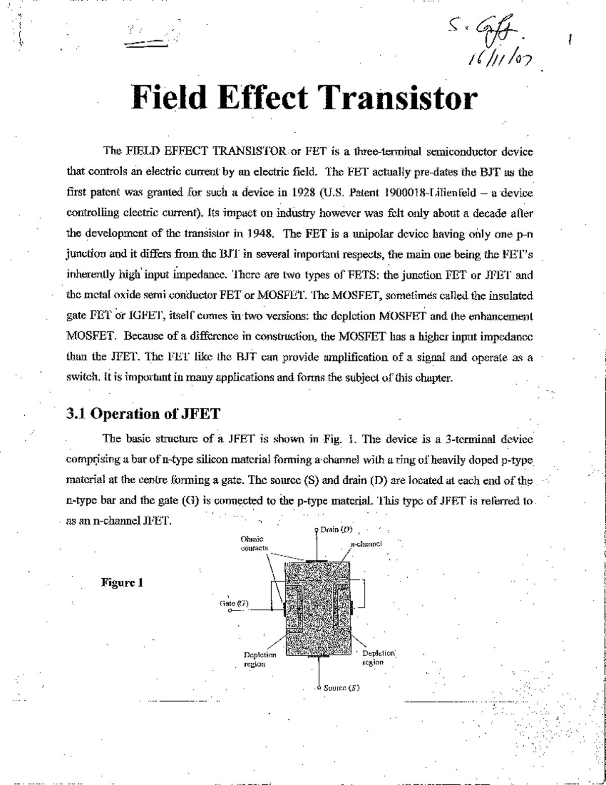 FET - Notes - Electrical Engineering Technology - Studocu