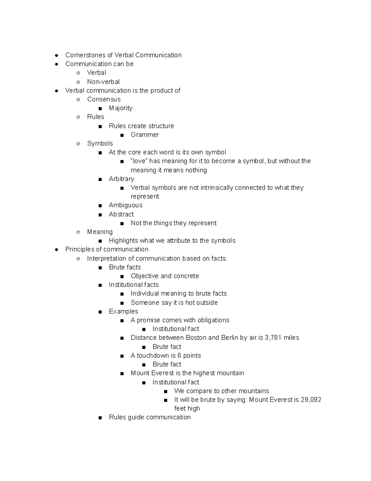 INTRO TO COMM NOTES 3 - Cornerstones of Verbal Communication ...