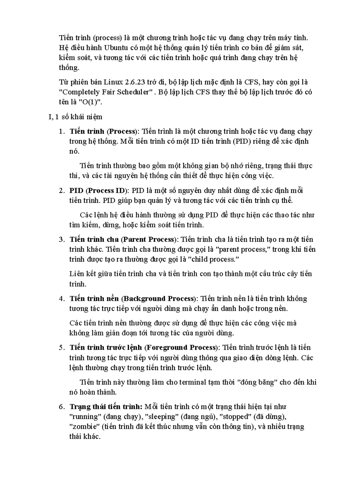 Process Management Ubuntu - Tiến trình (process) là một chương trình ...