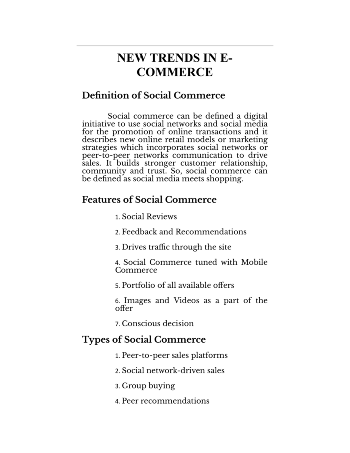 Social commerce - E-commerce & Business Communication - Studocu