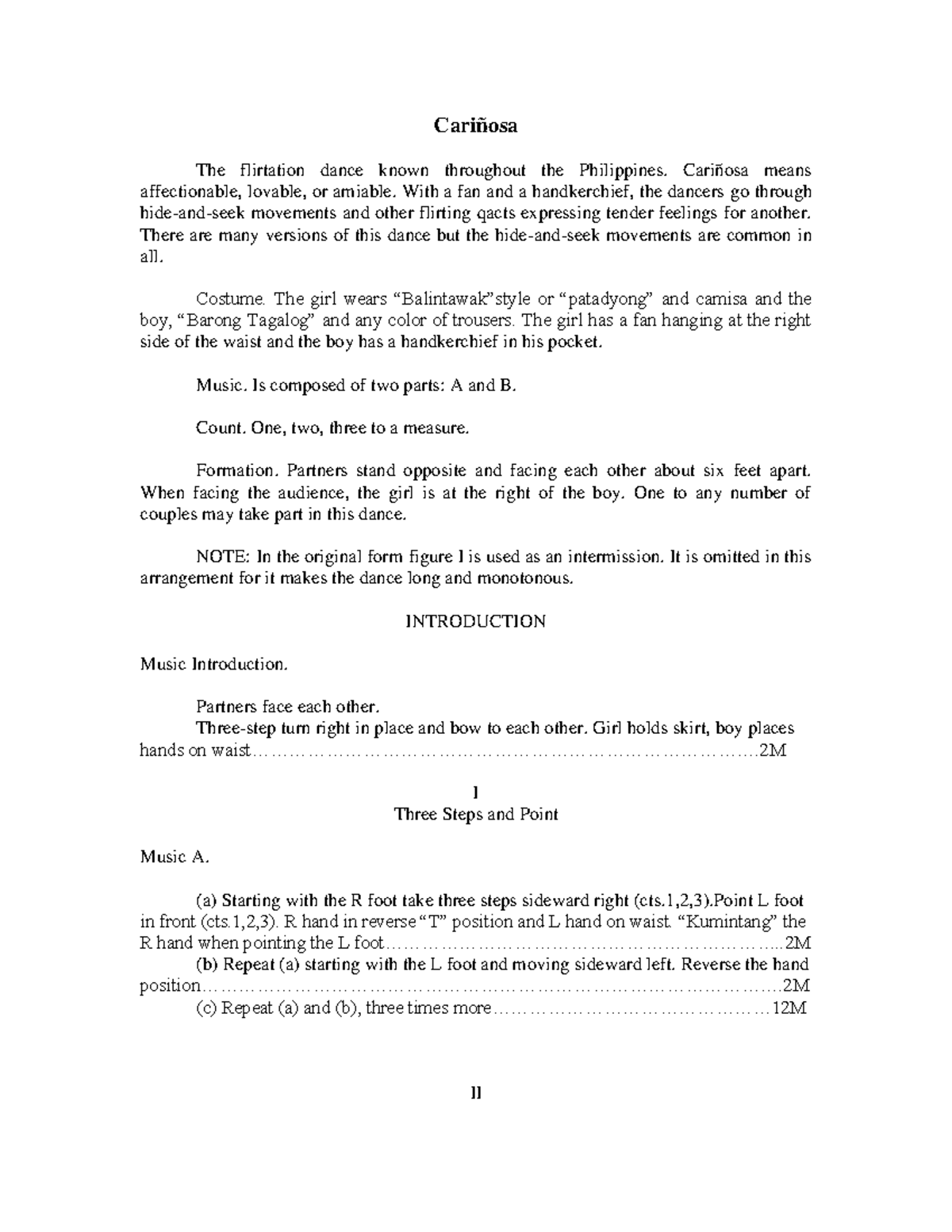 Cariñosa-Dance-Literature - Cariñosa The flirtation dance known ...