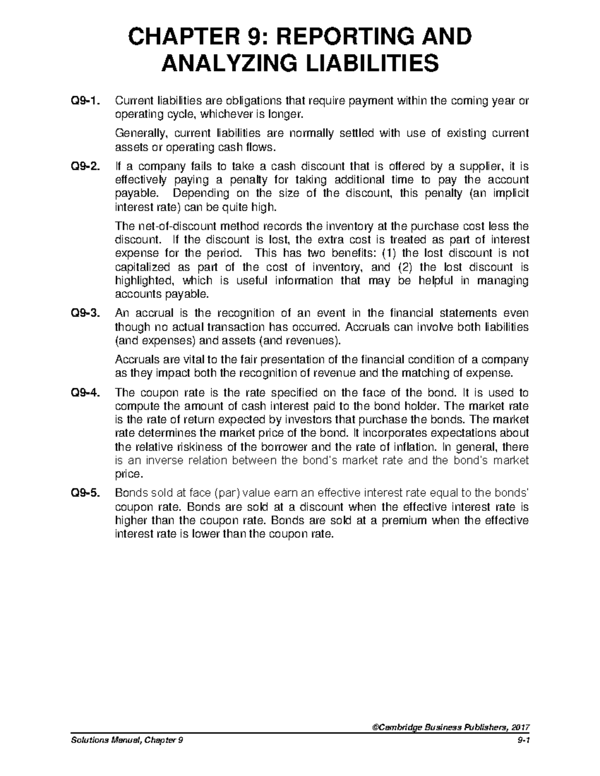 Chapter 9 Chapter Review Questions - CHAPTER 9: REPORTING AND ANALYZING ...