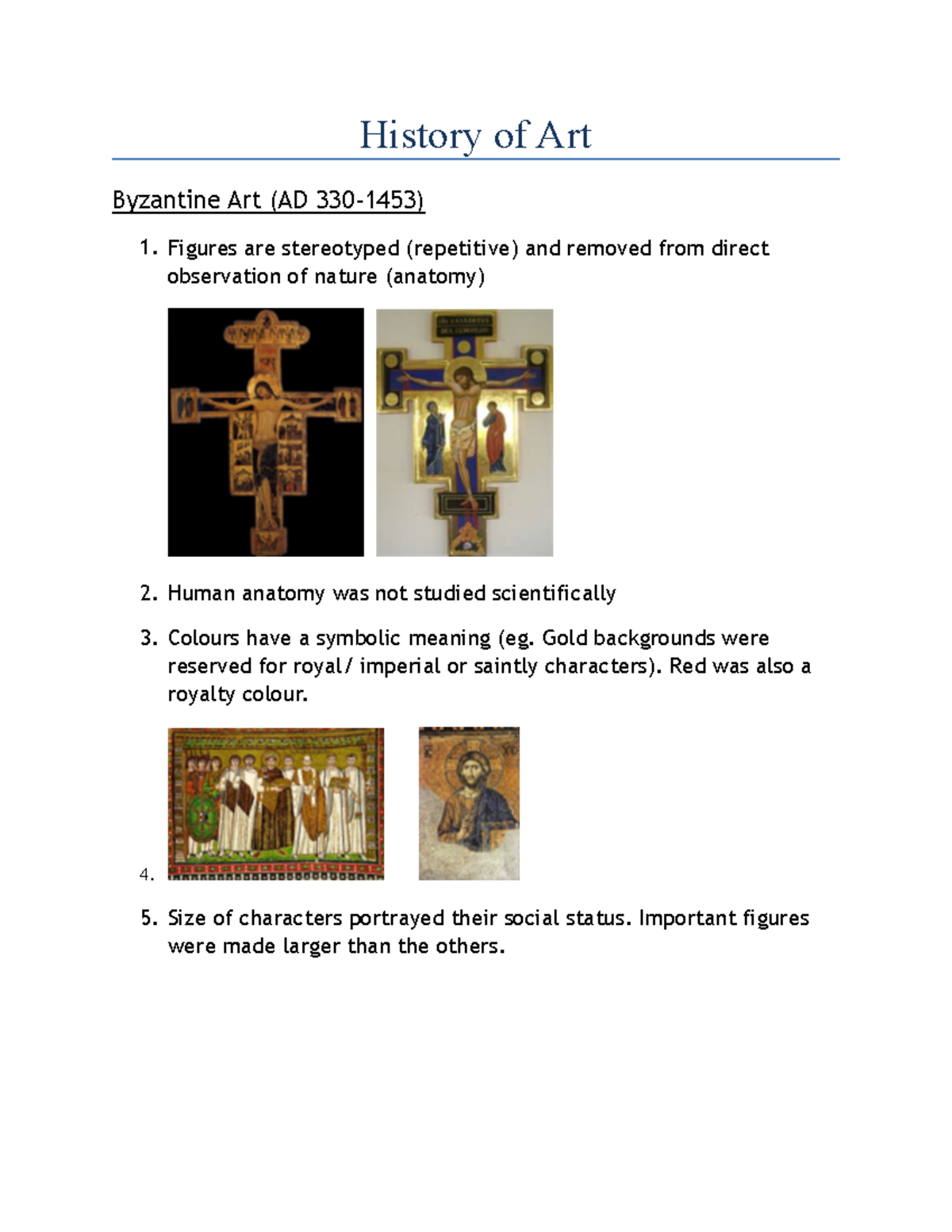 Systems of Knowledge Module 2 - History of Art Byzantine Art (AD 330 ...