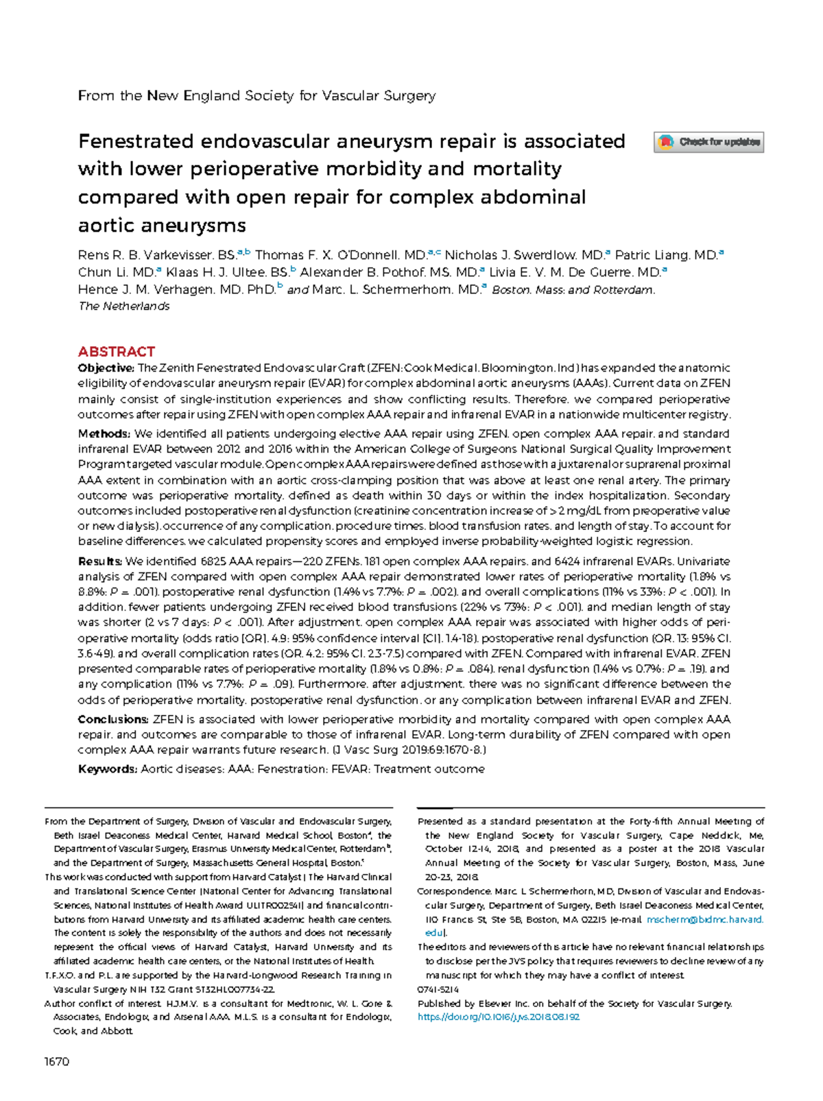 1-s2 - sens - From the New England Society for Vascular Surgery ...