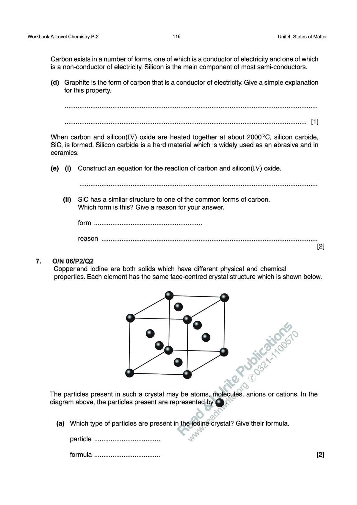 Chemistry Paper 2 Topical states of matter - Workbook Chemistry 116 ...