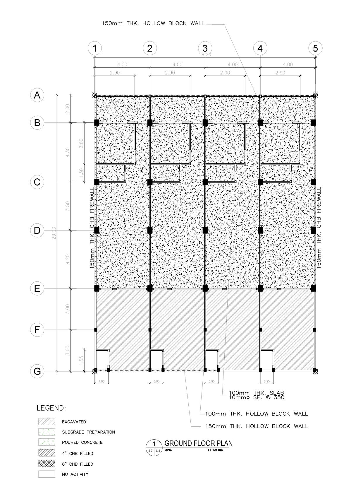 Ground Floor plan - 1. ####### 2. ####### 3. ####### 4. ####### 4. ####### 4. ####### 4. G F E D ...
