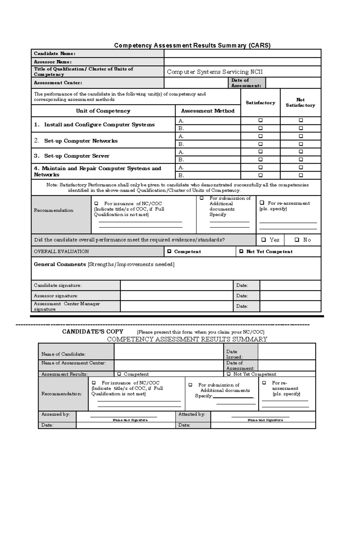 Cars compress - ikaw na ba si mr right - Competency Assessment Results ...