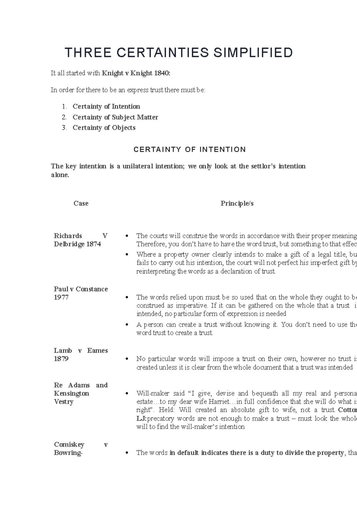 Three Certainties Simplified - THREE CERTAINTIES SIMPLIFIED It all ...