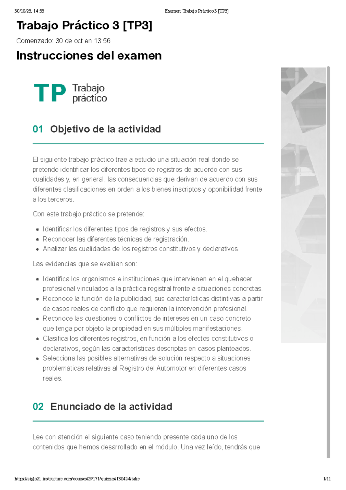 PRAC.PROF. Registral TP3. 95 ptos - Trabajo Práctico 3 [TP 3 ...