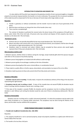 Value Added Tax - Business and Transfer Taxation - BA 151 – Business ...