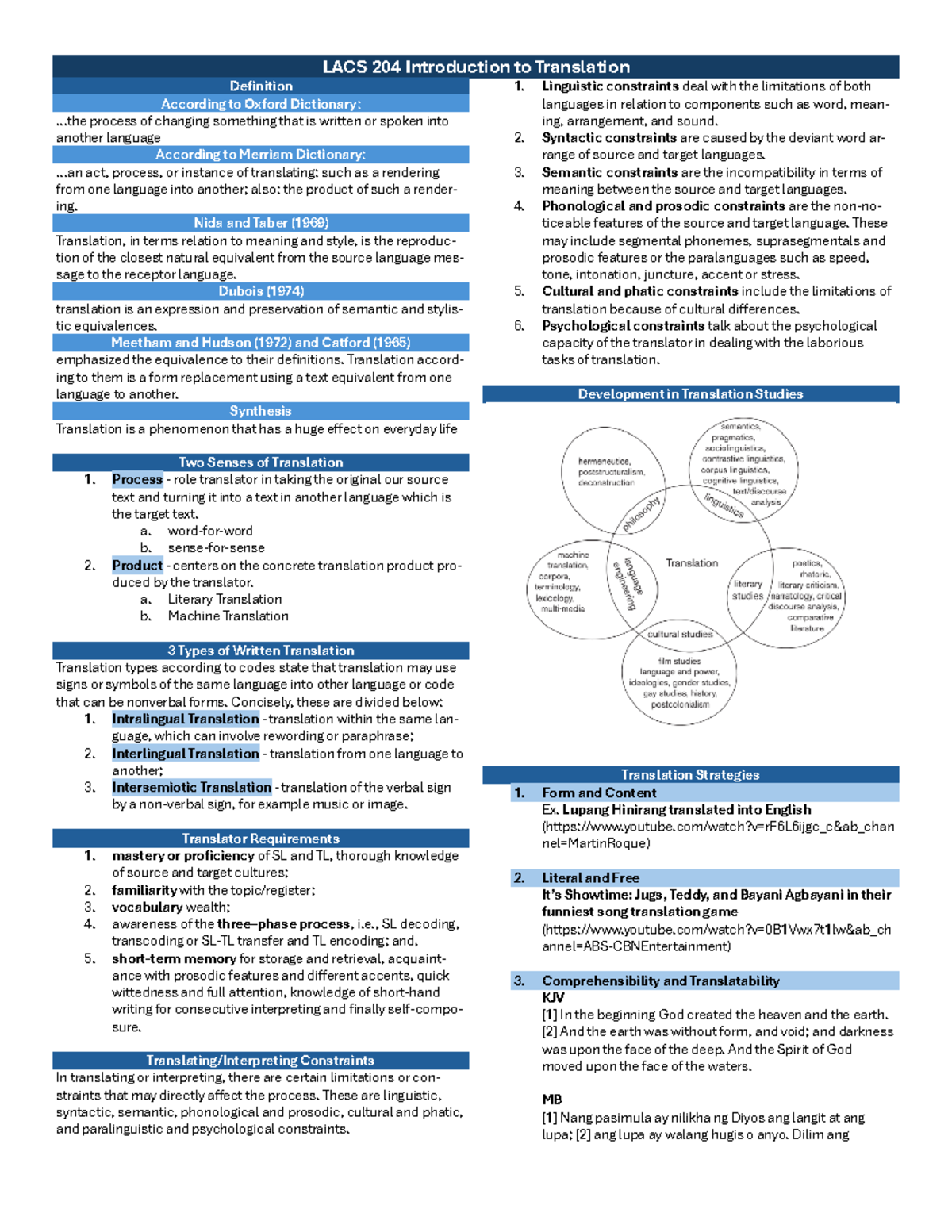 Translation midterm exam reviewer - Definition According to Oxford ...