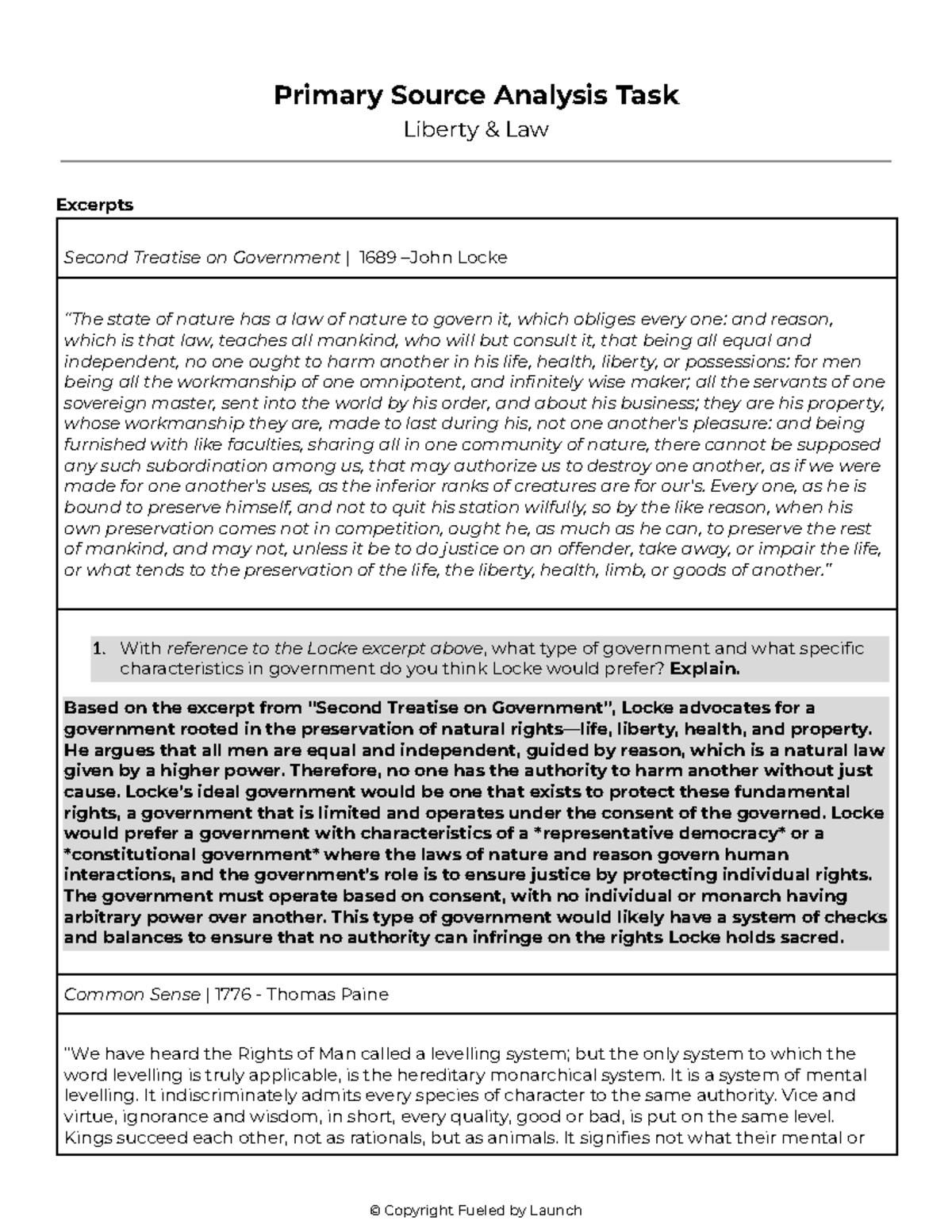 Copy of Primary Source Analysis Task - Primary Source Analysis Task ...