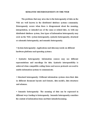 Semantics and Reasoning database - They provide structured data storage, querying, and ...