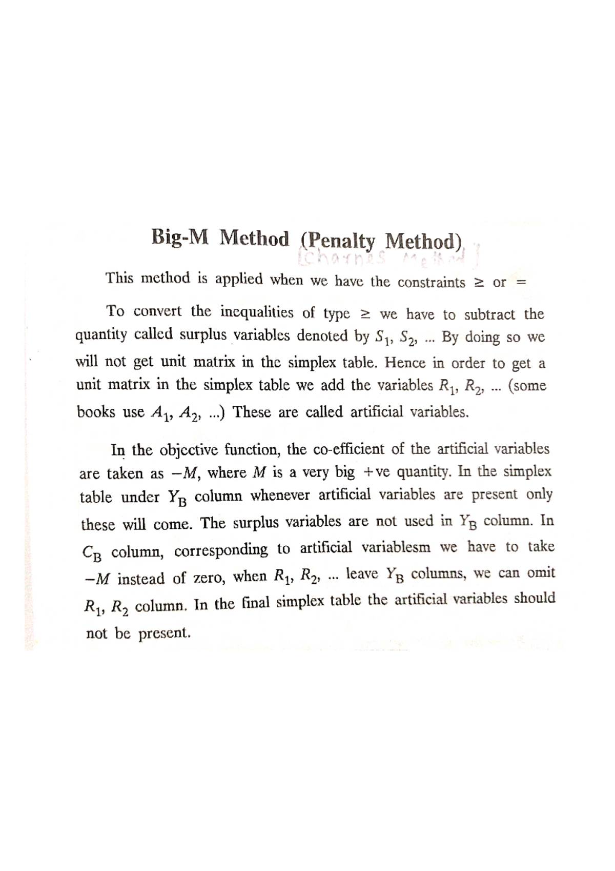 RMT 7.Big M method - Hhhjmbvcbn - Big-M Method (Penalty Method), LCnahA ...