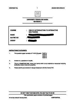 Final Project - CSC413 (NEW) - FINAL PROJECT (GROUP PROJECT) – CSC GROUP PROJECT : VIDEO & - Studocu