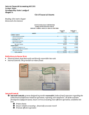 Ch 4 Lecture Notes Accounting for Merchandising Operations - Intro to ...