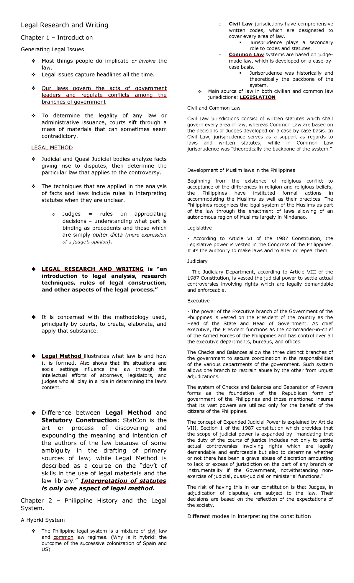 Reviewer Legal Research and Writing - Legal Research and Writing ...