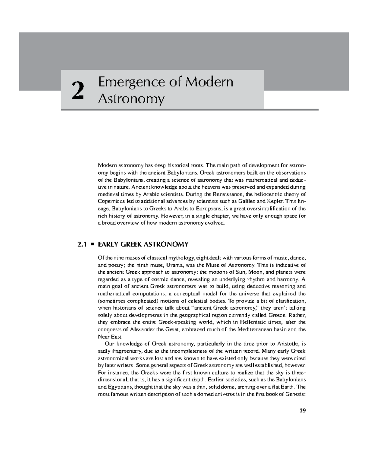 Car PHY 2203-C2 Emergency of Modern Astronomy - 2 Emergence of Modern ...